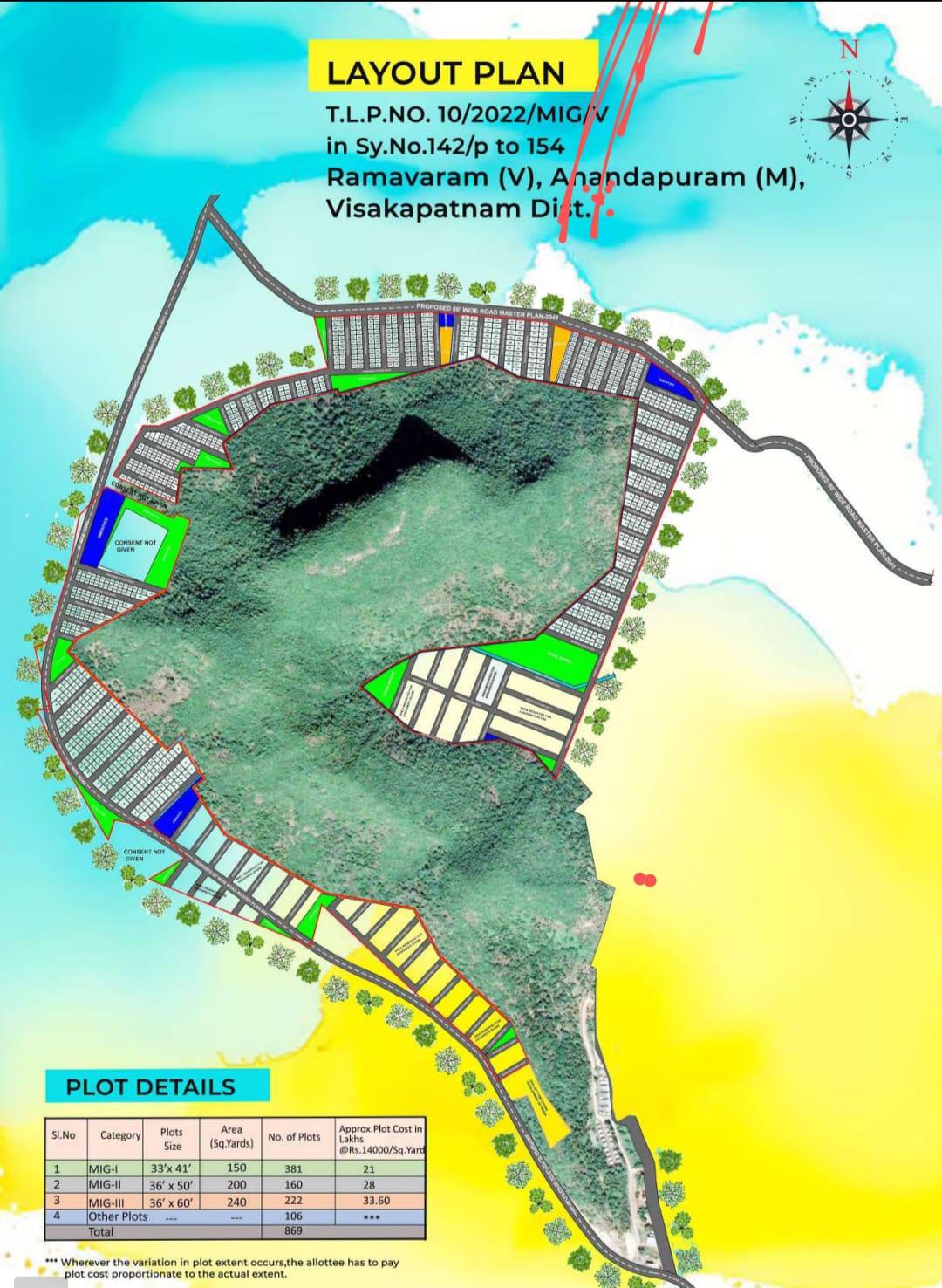 VMRDA approved MIG layoutst plots for sale G.S. Agraharam-I MIG VMRDA