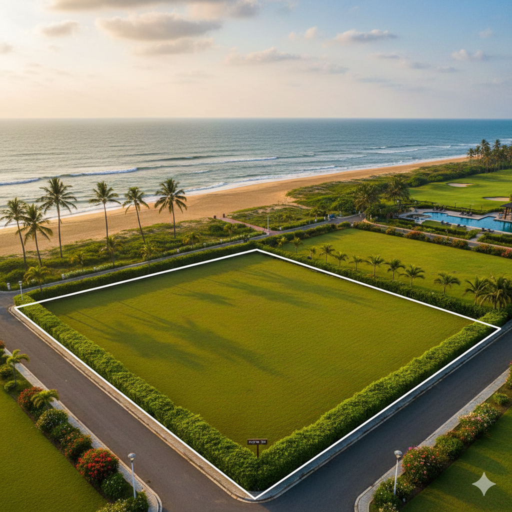 Sunray Beachfront Plot for Sale, Bhogapuram Beachfront Plots, Sea View ...